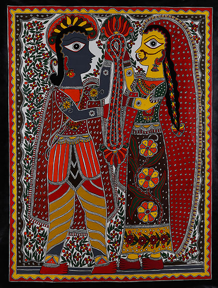 BAUA DEVI - Ram and Sita (Madhubani Painting) @ | StoryLTD