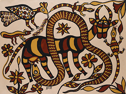 PUTLI GANJU - Harmony of Life (Sohrai Painting) @ | StoryLTD