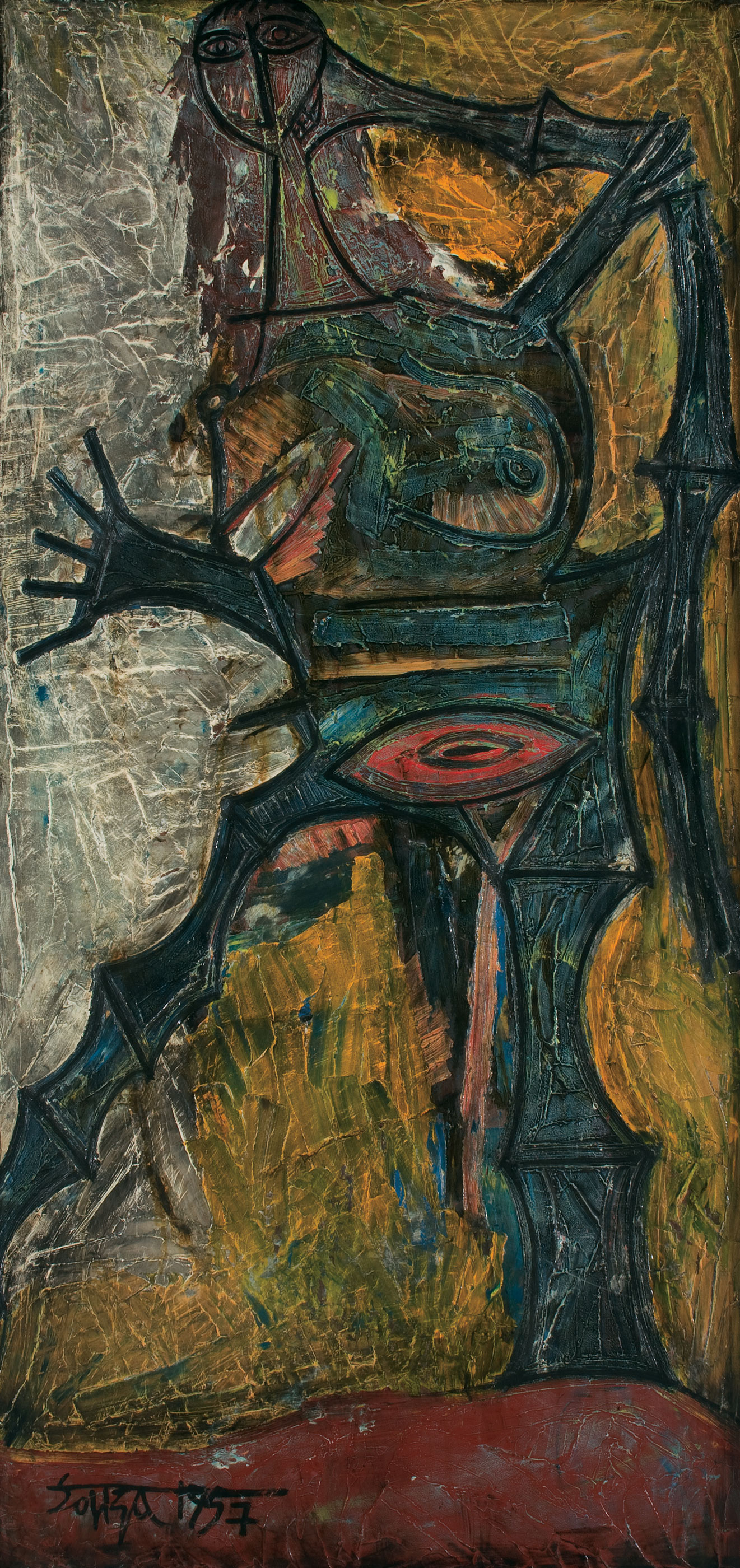 Exhibitions - Details - Saffronart :: F N Souza : Untitled 1955
