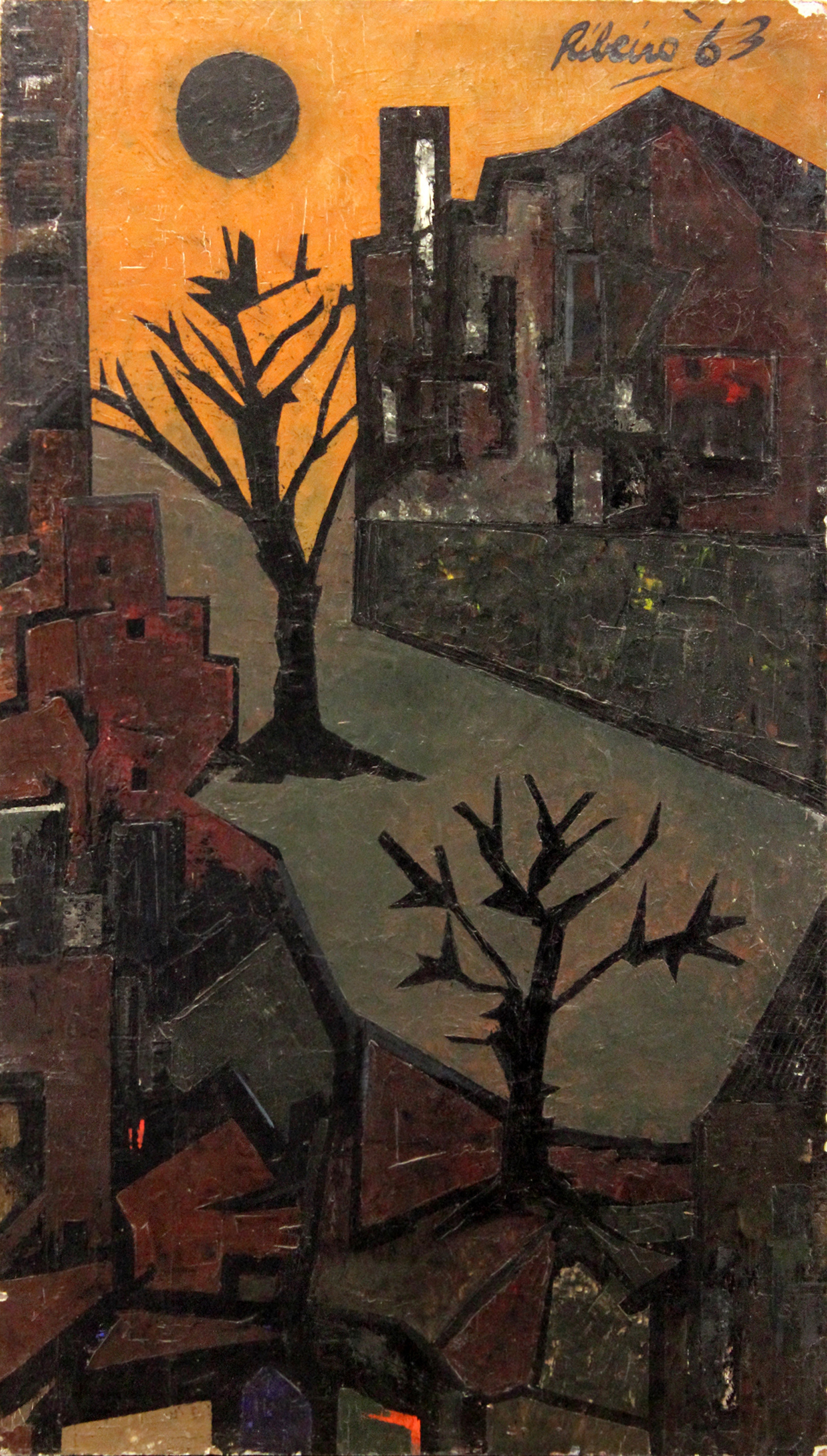 Exhibitions - Details - Saffronart :: Lancelot Ribeiro : Townscape with ...