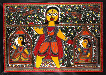 BAUA DEVI - Sarvan Kumar (Madhubani Painting) @ | StoryLTD