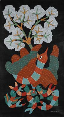 RAJENDERA KUMAR SHYAM - Untitled (Gond Art) @ | StoryLTD