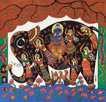 MANISHA JHA - Untitled (Madhubani Painting) @ | StoryLTD