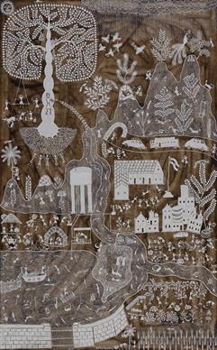 ANIL CHAITYA VANGAD - Untitled (Save Trees) (Warli Painting) @ | StoryLTD