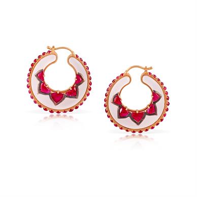 RUBY AND ROSE QUARTZ EARRINGS @ | StoryLTD