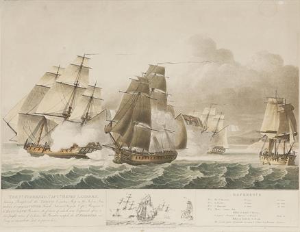 J HAMBLE AFTER JOHN HEAVISIDE CLARK - The St Fiorenzo, Captn Henry ...