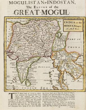 HERMAN MOLL - Map of Mogulistan or Indostan the Empire of the Great ...