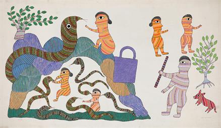 DURGA BAI - The Story of Snake God (Gond Art) @ | StoryLTD
