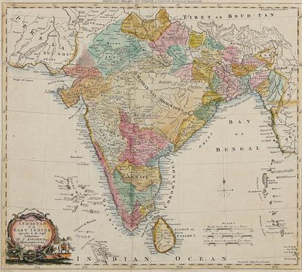 THOMAS KITCHIN - New Map of Indostan or East Indies agreeable to the ...