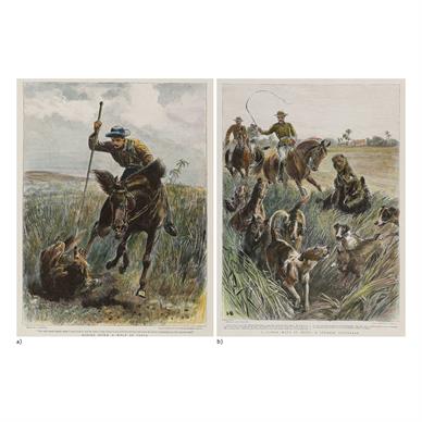 JOHN CHARLTON AFTER G MILLS AND SIR EDWARD BRADDON - Set of 2 Prints on ...